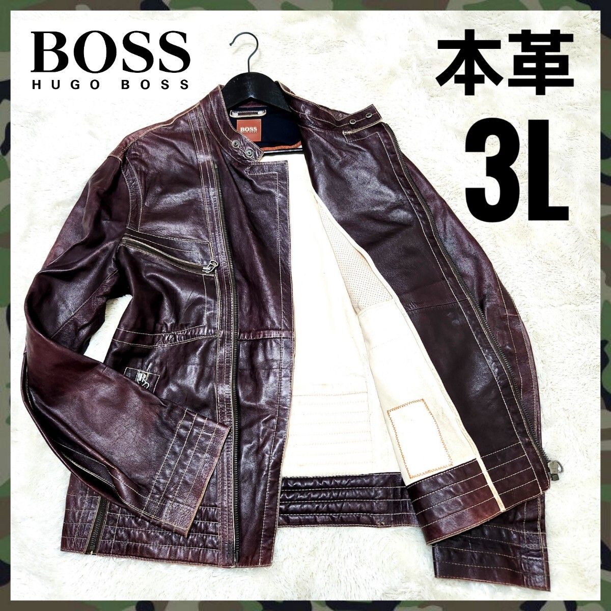 Yahoo!オークション -「hugo BOSS レザージャケット Yahoo!オークション -「hugo BOSS レザージャケット