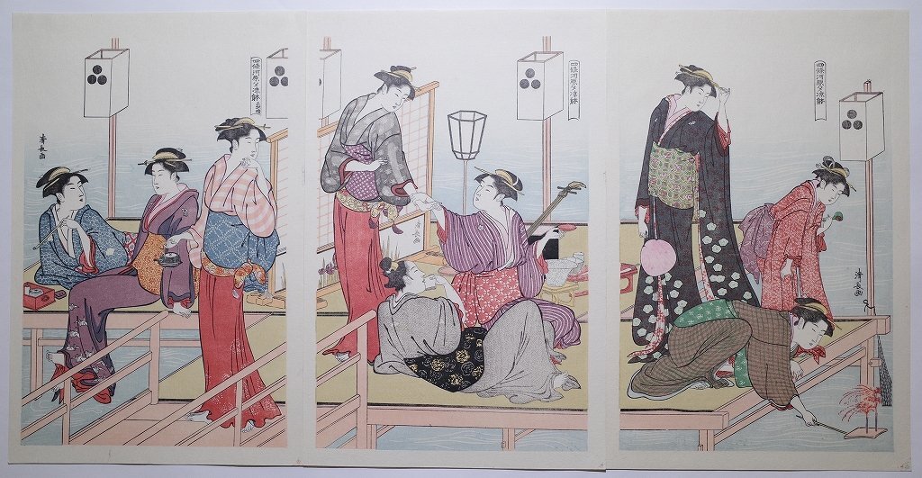 Yahoo!オークション -「三味線」(浮世絵、版画) (絵画)の落札 Yahoo!オークション -「三味線」(浮世絵、版画) (絵画)の落札