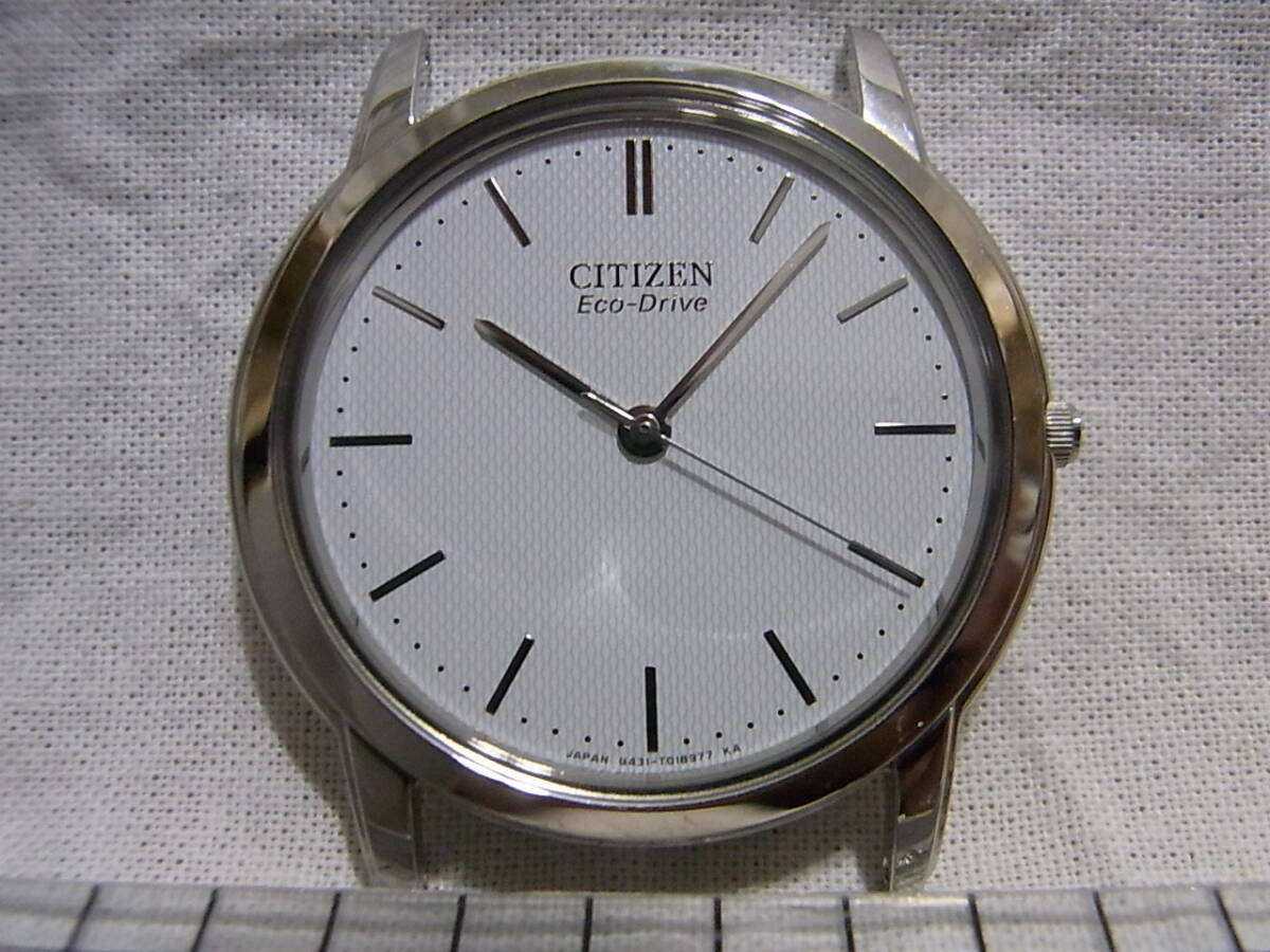 シチズン 腕時計 - G431-S074266 メンズ 白 Yahoo!オークション - 1円 稼働 良品 シチズン エコドライブ G431-S074