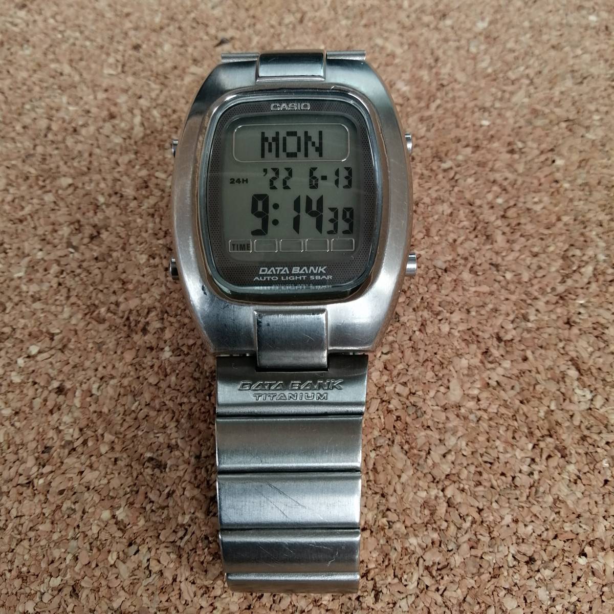 デジタル CASIO DATABANK TITANIUM DB-101T 5BAR bS12J-m53966762199 カシオ