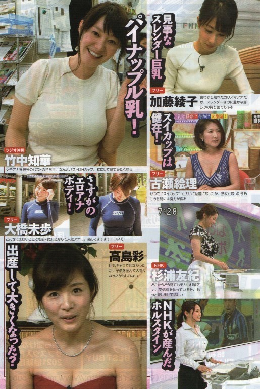 ;;切り抜き 竹中知華 NHKが生んだ不謹慎な巨乳アナ - 印刷物