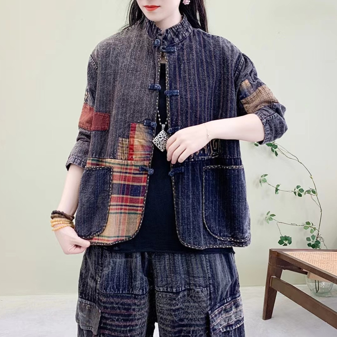 Yahoo!オークション -「刺し子」(ジャケット、上着) (レディース Yahoo!オークション -「刺し子」(ジャケット、上着) (レディース
